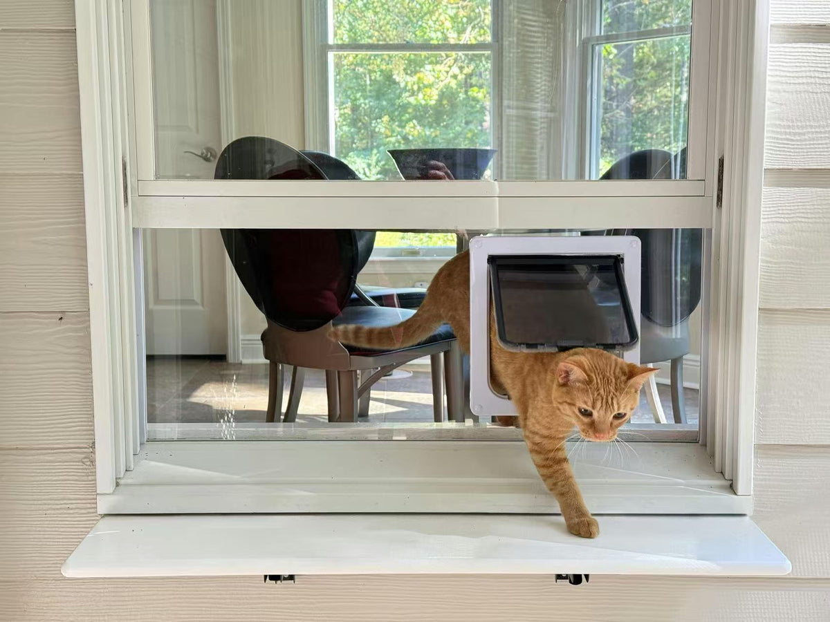 Cat & Pet Door Window Insert: Beautiful Custom US-Made Plexiglass Base ...