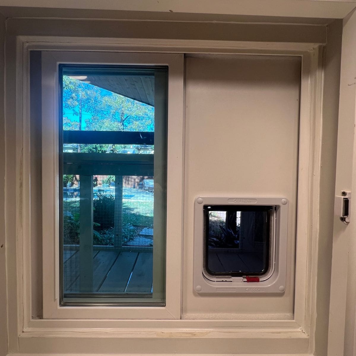 PVC Cat Door Window Insert | Custom Fit for Any Window | Cat Flap Fever ...